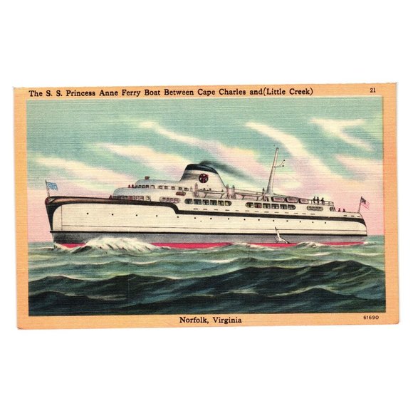 Tichnor Bros. Inc. | Accents | Vintage Postcard Ss Princess Anne ...